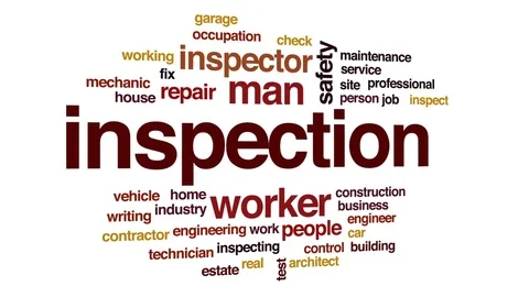 Inspection animated word cloud, text des... | Stock Video | Pond5