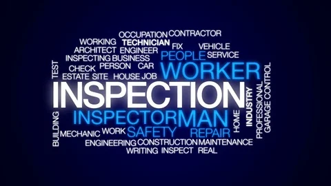 Inspection animated word cloud, text des... | Stock Video | Pond5
