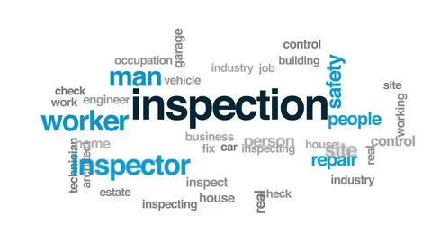 Inspection animated word cloud, text des... | Stock Video | Pond5