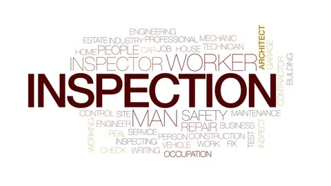 Inspection animated word cloud, text des... | Stock Video | Pond5