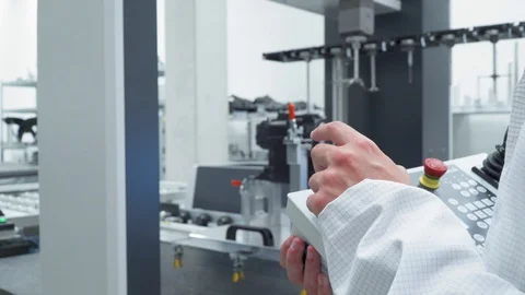 Inspection of plastic castings by accura... | Stock Video | Pond5