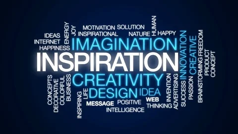 Inspiration animated word cloud, text de... | Stock Video | Pond5