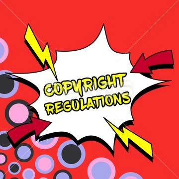 Inspiration showing sign Copyright Regulations. Internet Concept body ...