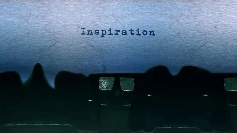 INSPIRATION Word Typing Centered on a ... | Stock Video | Pond5