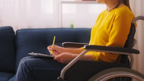 Inspired young female artist with disabi... | Stock Video | Pond5