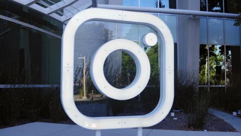 Instagram company logo outside Menlo par... | Stock Video | Pond5