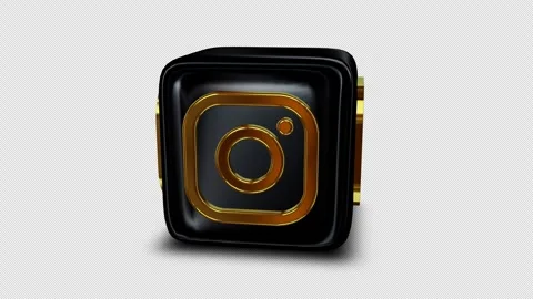 Instagram Logo Icon Cube, Alpha Channel,... | Stock Video | Pond5