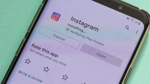 The Instagram mobile application is inst... | Stock Video | Pond5