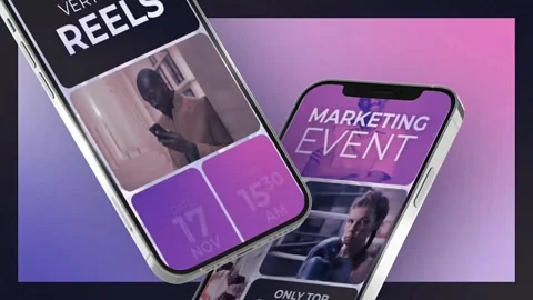 Instagram Reels-Instagram Reel Multi Screen Split Pink ~ After Effects ...