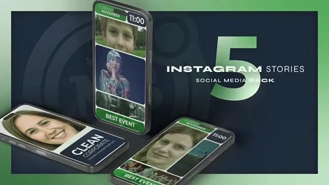 After Effects: Instagram Reels-Instagram Reel Multi Screen Split Green ...