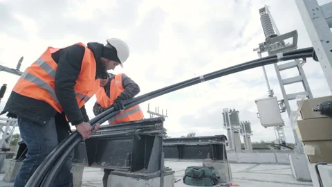 Installation work during the constructio... | Stock Video | Pond5