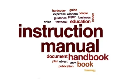 Instruction manual animated word cloud, ... | Stock Video | Pond5