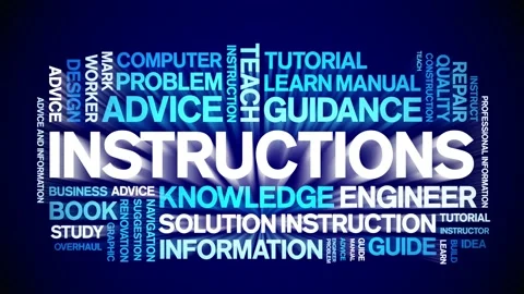 instructions animated word cloud,animati... | Stock Video | Pond5