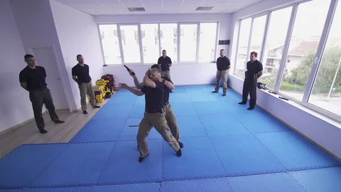 Instructor Performing Self Defense With ... | Stock Video | Pond5