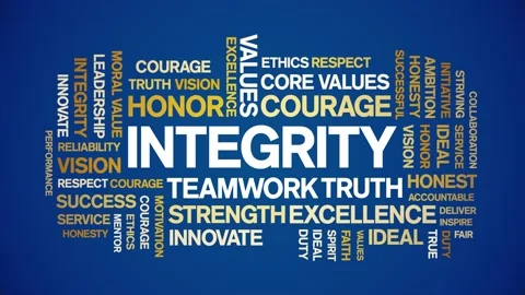 integrity animated word cloud,design ani... | Stock Video | Pond5