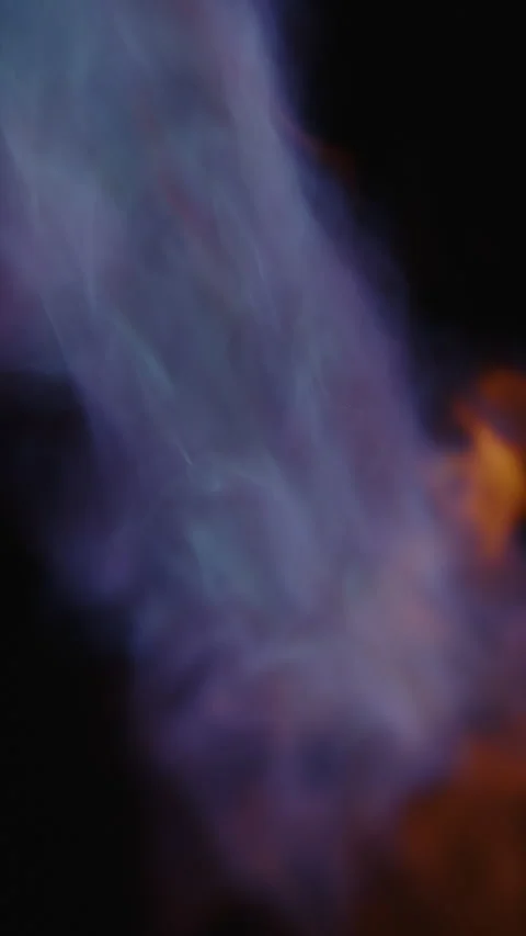 Intense Fire Exhibiting A Dynamic Color ... | Stock Video | Pond5