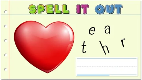 Interactive Heart Spelling Animation for... | Stock Video | Pond5