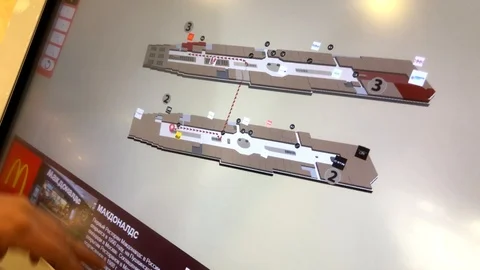 Interactive map of the shopping center, ... | Stock Video | Pond5