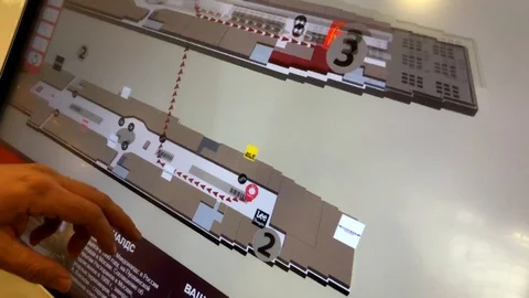 Interactive map of the shopping center, ... | Stock Video | Pond5