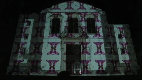 Interactive Video mapping, Human creates... | Stock Video | Pond5