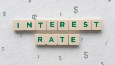 Interest Rate Going Up With Dollar Signs... | Stock Video | Pond5