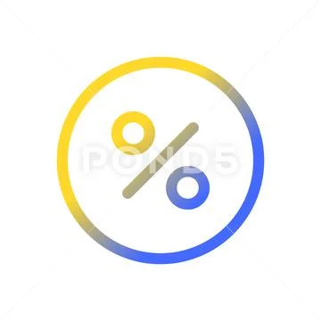 Interest rate pixel perfect gradient linear ui icon Illustration #201526520