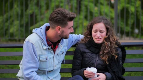 Young Woman Consoles Crying Friend Stock Video Footage | Royalty Free ...