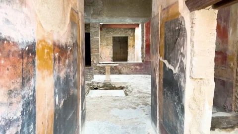 The interior of an ancient Roman house i... | Stock Video | Pond5