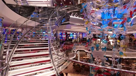 Interior of the Atrium in the at new cru... | Stock Video | Pond5