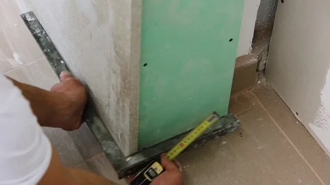 Interior construction worker fitting mar... | Stock Video | Pond5