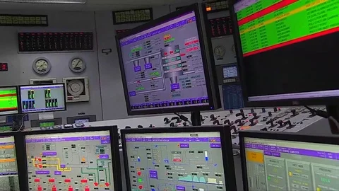 Nuclear Plant Control Room Stock Video Footage | Royalty Free Nuclear ...