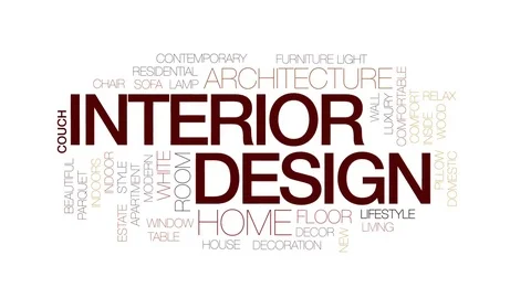 Interior design animated word cloud, tex... | Stock Video | Pond5