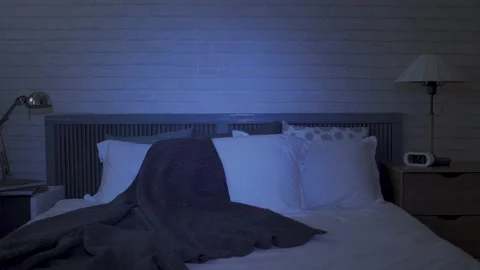 Empty Bedroom Night Stock Footage ~ Royalty Free Stock Videos | Pond5