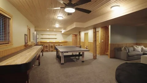 Interior of an empty cozy wooden cabin e... | Stock Video | Pond5