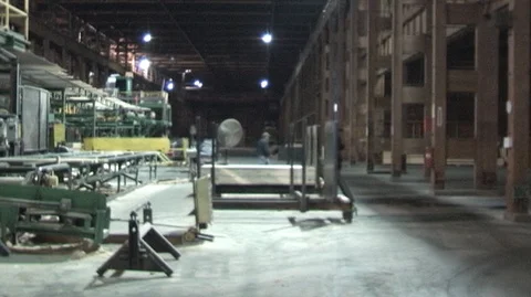 Interior of Former Stimson Lumber Mill | Stock Video | Pond5