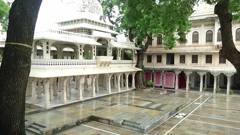 Interior Hindu Temple & Open Space of th... | Stock Video | Pond5