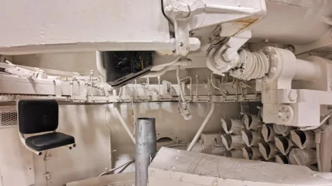 Interior of M48 Patton tank at Royal Tan... | Stock Video | Pond5