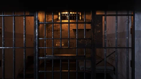 Interior of modern prison. Hallway with ... | Stock Video | Pond5