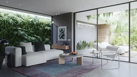 Interior of relaxation area in loft-styl... | Stock Video | Pond5