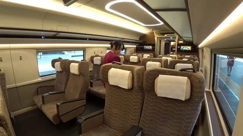 interior of a Renaissance EMU train stop... | Stock Video | Pond5