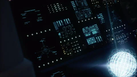 Interior shots of the warship's cockpit ... | Stock Video | Pond5