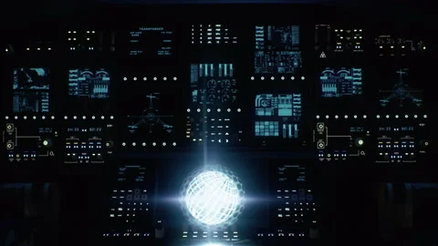 Interior shots of the warship's cockpit ... | Stock Video | Pond5