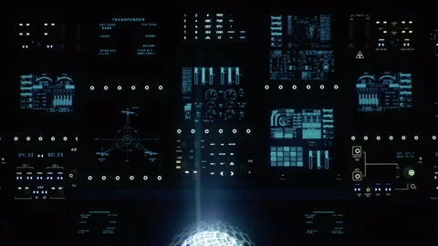 Interior shots of the warship's cockpit ... | Stock Video | Pond5