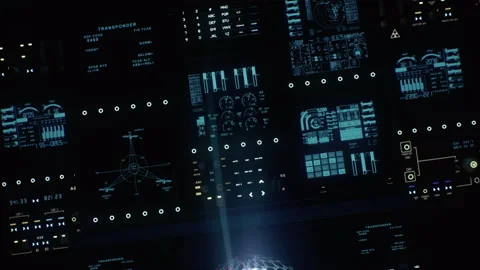 Interior shots of the warship's cockpit ... | Stock Video | Pond5