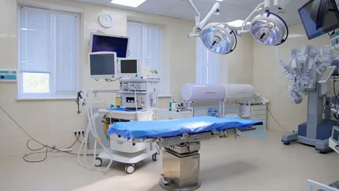 Interior sight of modern surgical room w... | Stock Video | Pond5