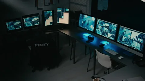 Interior of Surveillance Control Room Mo... | Stock Video | Pond5