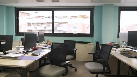 Interior of unorganized creative workspa... | Stock Video | Pond5