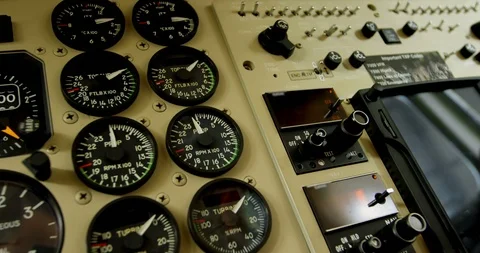 Interior view of cockpit jet 4k | Stock Video | Pond5