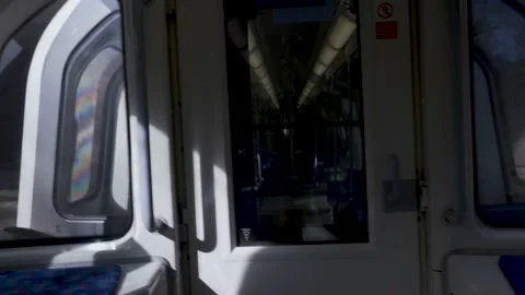 Interior View Inside A Jubilee Line Trai... | Stock Video | Pond5