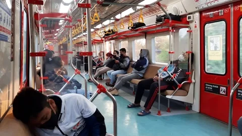 Interior view of KRL Commuter Rail with ... | Stock Video | Pond5